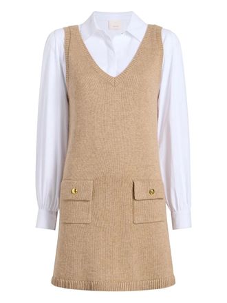 Cinq à Sept Vivianne Minikleid mit V-Ausschnitt - Nude