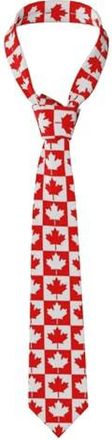 Generic Cravate DAffaires Feuilles D&Eacute;rable Rouges Pour La F&ecirc;te Du Canada &Eacute;troit Men Tie &Eacute;l&eacute;gant Cravates Homme Pour C&eacute;l&eacute;brations F&ecirc;te &Eacute;v&eacute;nements