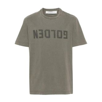 Golden Goose L&auml;ssiges Baumwoll-T-Shirt - - Tops - Herren - Gr&uuml;n - L