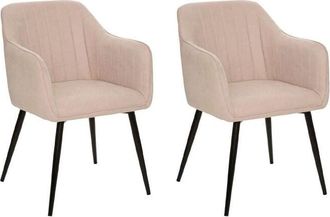 Atmosphera Atmosphera - Lot de 2 Chaises Fauteuils Visoca 83cm Beige