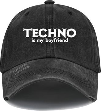 Generic Techno is My Boyfriend Hat Casquette Techno is My Boyfriend, Noir, 53