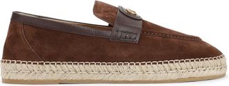 Valentino Garavani unisex, Chaussures, Brun, Taille: 44 EU Logo-plaque Flat Espadrilles