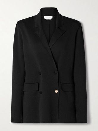 Gabriela Hearst Aphaia Doppelreihige Jacke Aus Seide - Schwarz