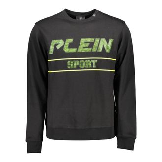 Plein Sport Schwarzer Langarm-Sweatshirt mit Druck - - Sport - Herren - Schwarzk - M