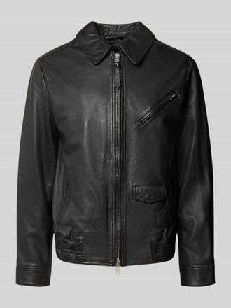 AllSaints Regular Fit Lederjacke aus Schafsleder