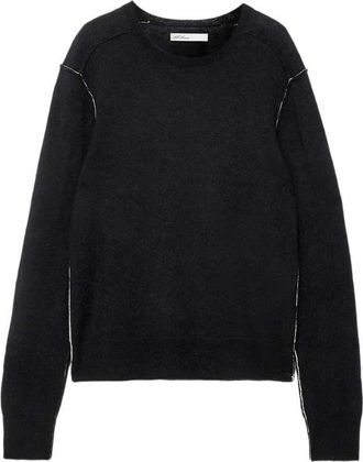 AllSaints Soren mit Rundhalsausschnitt in Schwarz