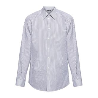 Dolce & Gabbana Hemd mit gestreiftem Muster - - Shirts - Herren - Wei&szlig; - L