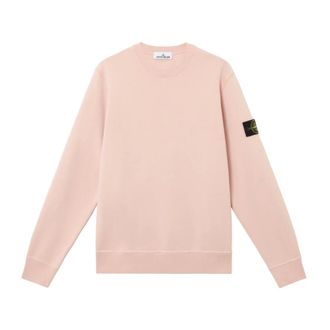 Stone Island Homme, Sweatshirts et sweats &agrave; capuche, Rose, Taille: L SweaT-shirt ras du cou en molleton de coton