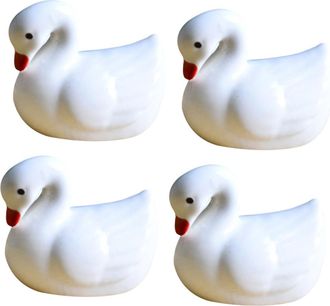 Cabilock 4stücke Teiliges Schwan-förmige Keramik Essstäbchenhalter Leichter Geschirrständer Für Essstäbchen Löffel Und Gabeln Eleganter Tischdekor Umweltfreund