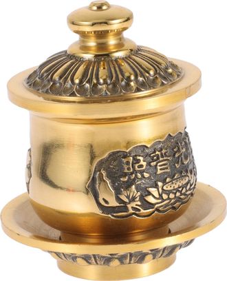 BESTOYARD Kupferbecher Tempel Wasserbecher Buddhistische Versorgung Opferbecher Ritualbecher Anbetungsbecher Porzellanbecher Wasserversorgungsbecher