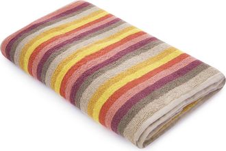 KASANOVA Gestreiftes Duschtuch 70 x 140 cm Warm