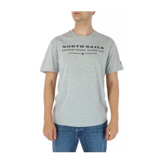 North Sails Gelbes T-Shirt mit Kurzen &Auml;rmeln und Rundhalsausschnitt - - Tops - Herren - Grau - S