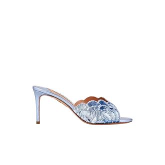 Aquazzura Ce Soir Mule 75 - - Shoes - Damen - Blau - 38 1/2 EU