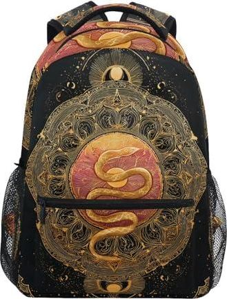 Generic Mandala Du Soleil Serpent Cartables Scolaires Unisexe Sacs D&Eacute;cole L&eacute;ger Sacs A Dos Pour Randonn&eacute;e Voyage Camping 29X40Cm