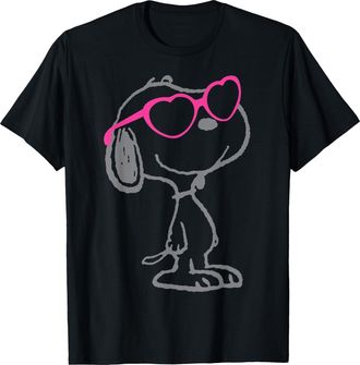 Peanuts Snoopy Heart Shades Klassischer Comic-Fan im Vintage-Stil T-Shirt