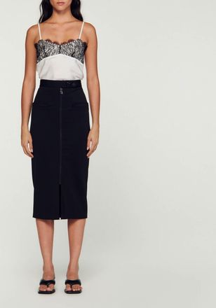 Sandro Jupe droite zippée