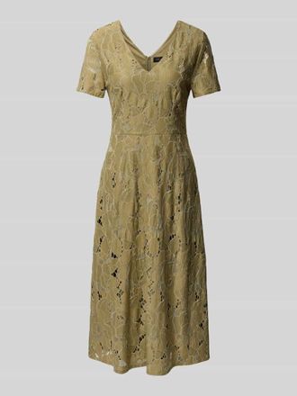 s.Oliver Black Label Tailliertes Midikleid aus Baumwoll-Mix