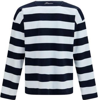 Jacquemus Striped Cotton T-Shirt - Navy