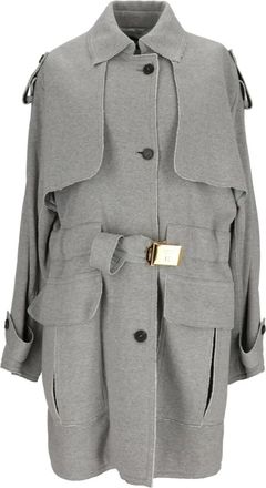Tom Ford trench boutonn&eacute; &agrave; taille ceintur&eacute;e - Gris