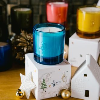 La Roch&egrave;re Duftkerze Abeille Biene Hellblau - Jasmin, Zitrusfr&uuml;chte, Rose