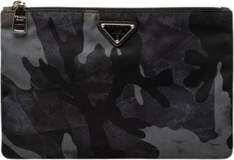 Prada Pre-owned Vintage Clutch - Femme - Pre-owned - Gris - Taille: ONE Size