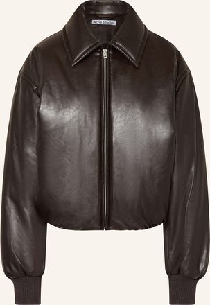 Acne Studios Jacke In Lederoptik braun