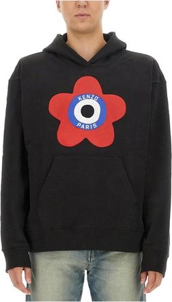 Kenzo Homme, Sweatshirts et sweats &agrave; capuche, Noir, Taille: M Target Oversize Sweat &agrave; capuche