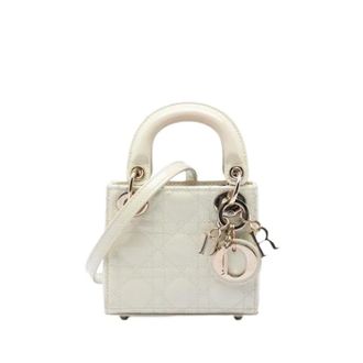 Dior Pre-owned Lady Dior Mini Bag - Femme - Pre-owned - Blanc - Taille: ONE Size