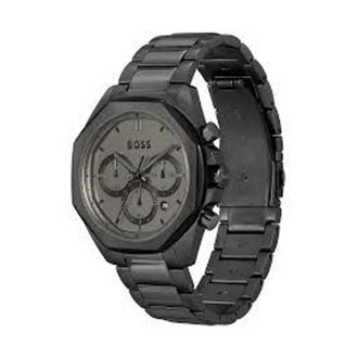 HUGO BOSS Homme, Accessoires, Noir, Taille: ONE Size Montre Chronographe 44mm