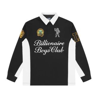 Billionaire Boys Club Script Panelled Rugby Shirt - - Tops - Herren - Schwarzk - XL