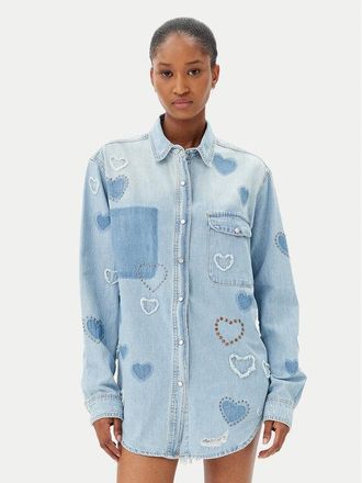 One Teaspoon Jeanshemd Everyday Studded 26714 Blau Relaxed Fit