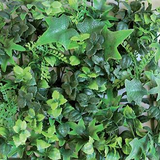 Tenax Divy Panel Saltus 100x100 cm Grün, Modulares Paneel mit künstlichen 3D-Blättern im Unterholz-Stil für Wände, vertikale Gärten und Innen-/Außendekorati