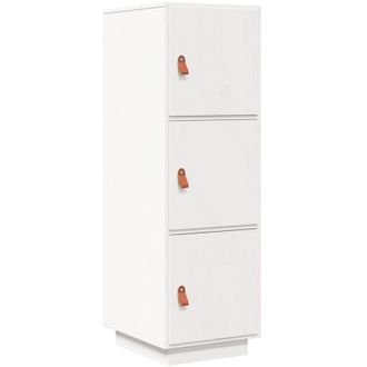vidaXL Highboard Wei&szlig; 34x40x108,5 cm Massivholz Kiefer Vidaxl
