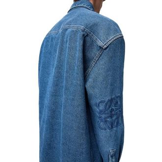 Loewe Surchemise Anagram en denim de coton