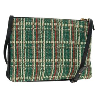 Celine Sac bandouli&egrave;re en toile Pre-owned - Femme - Pre-owned - Vert - Taille: ONE Size