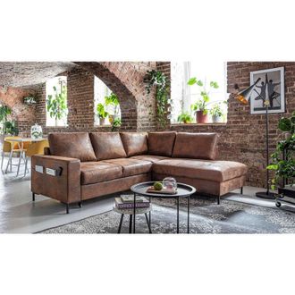 Best Mobilier Bestmobilier - Lilly - canapé dangle droit - 5 places - convertible - en microfibre