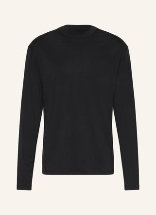 super.natural Longsleeve Casual Mit Merinowolle schwarz