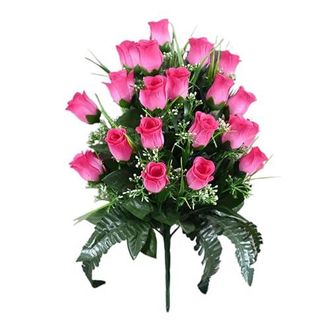 Generic D&eacute;corations pour pierre tombale, fleurs de cimeti&egrave;re, fleurs de tombe, roses en coeur, bouquets comm&eacute;moratifs des forces des bras