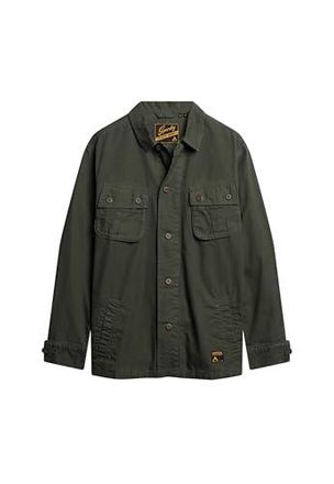Superdry Veste à Manches Longues Militaires R2-L/S Shirt (M), Surplus Goods Olive, S Homme
