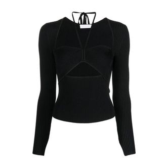 SIMKHAI Femme, Tops, Noir, Taille: 42 FR Pull Noir Style D&eacute;contract&eacute; Sweetheart
