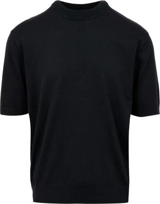 Laneus Homme, Tops, Noir, Taille: XL T-shirt Tricot&eacute; &agrave; Manches Courtes
