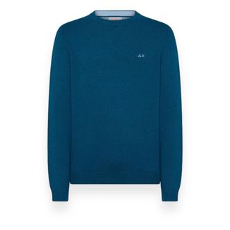 Sun 68 Warmer- runder- einfarbiger Pullover - - Knitwear - Herren - Blau - S