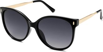 Sojos Retro Runde Gro&szlig; Polarisierte Sonnenbrille Damen Herren Katzenauge Trendy Vintage UV400 Schutz Brille mit Mittel Gesicht SJ2391