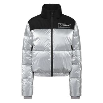 Plein Sport Cropped Bomberjacke - - Sport - Damen - Grau - L