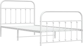 Generic Bettgestell mit Kopfteil aus Metall, Kopfteil für Doppelbett, Rückenlehne für Bett, (schwarz, 120 x 190 cm) (100 x 190 cm)