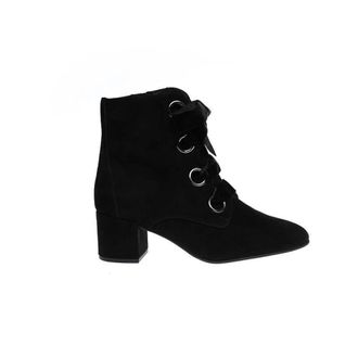 H&ouml;gl Eleganter Samt-Schn&uuml;rstiefelette - - Shoes - Damen - Schwarzk - 40 1/2 EU