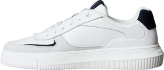 Calvin Klein Herren Cupsole Sneaker Chunky Low Dicke Sohle, Weiß (Bright White/Navy/Grey), 47