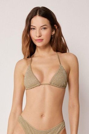 Calzedonia Triangel-bikinioberteil Metallic Glow Hautfarben