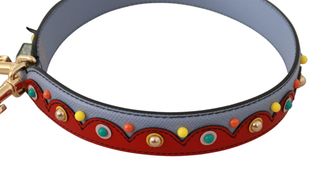 Dolce & Gabbana Womens Blue Handbag Accessory Leather Shoulder Strap Bag