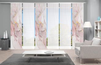 Vision S MARMOSA Schiebegardine, halbtransparent, Bambusoptik, 260x60 cm, Farbe:Rose, Größe:260 x 60 cm, Anzahl:6er Set (3X, 3X)